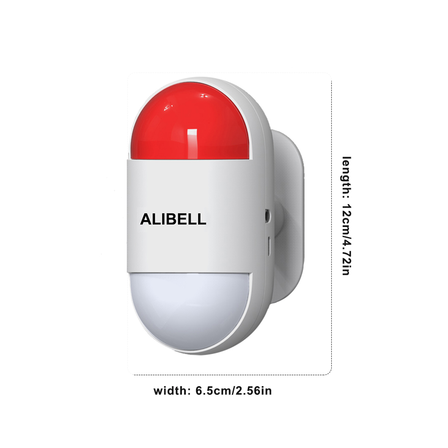 ALIBELL Remote Strobe Siren Alarm Kit 120dB Loud Panic Alarm Siren ...